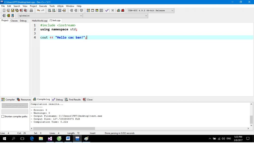 Bài 2. Cấu trúc của một chương trình C++